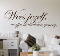 Wees Jezelf Muursticker - TenStickers
