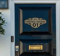 House Number vinyl door stickers - TenStickers