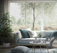 Translucent Waves window sticker - TenStickers