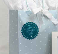 Fijne Vaderdag label sticker - TenStickers