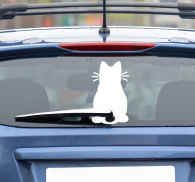 Cat car window vinyl sticker - TenStickers