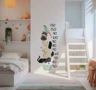 pets height chart wall stickers children's room - TenStickers