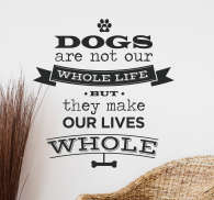 Sticker texte sur les chiens - TenStickers