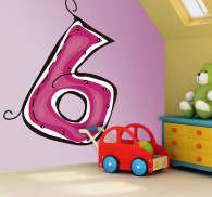 Naklejka cyfra 6 - TenStickers