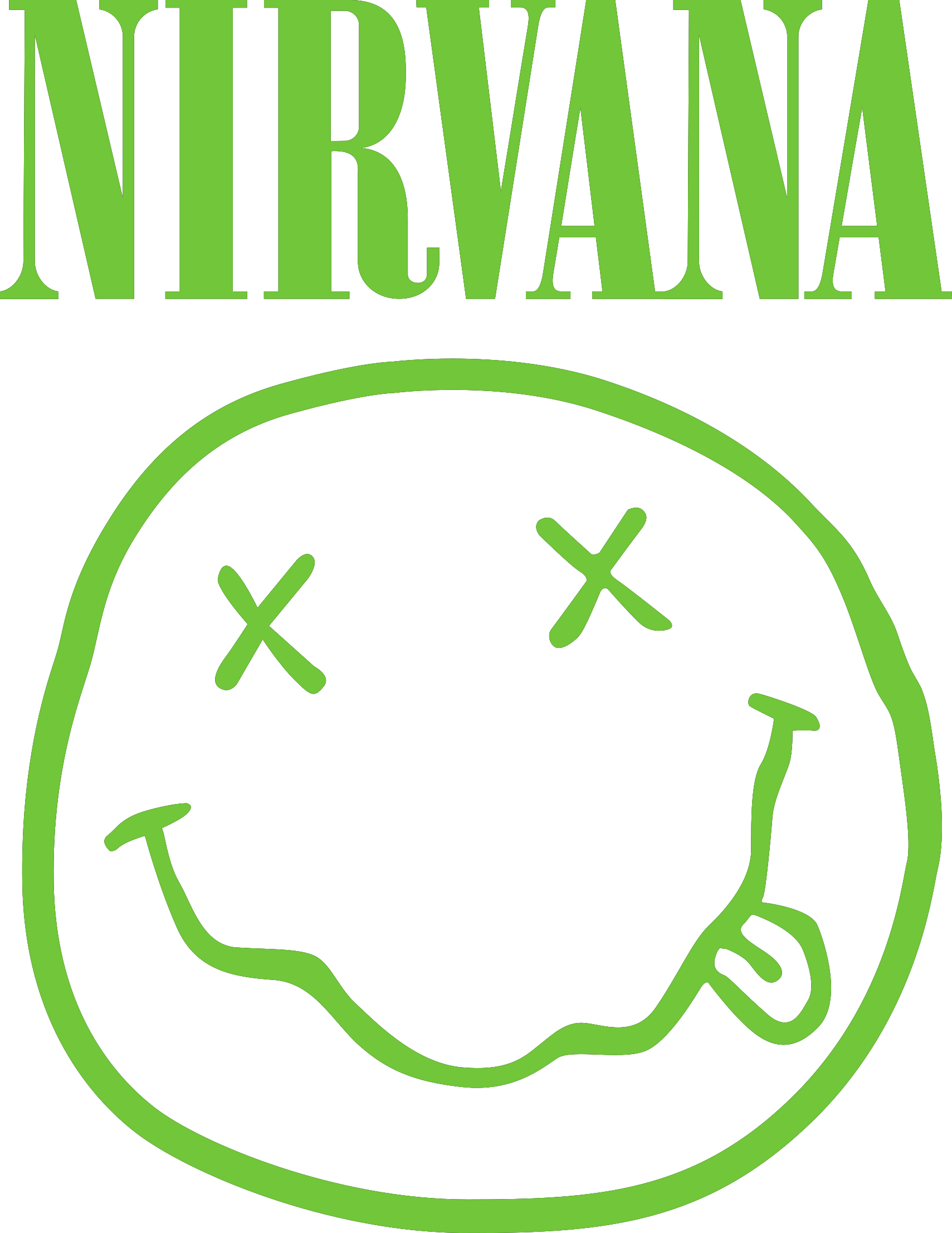 Camiseta con logo de nirvana - TenVinilo