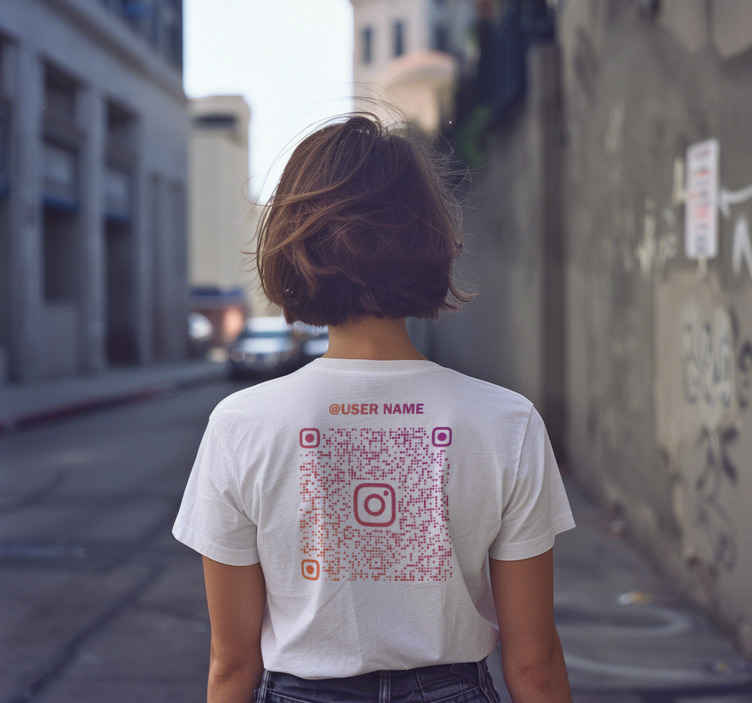 Instagram QR code custom t-shirt