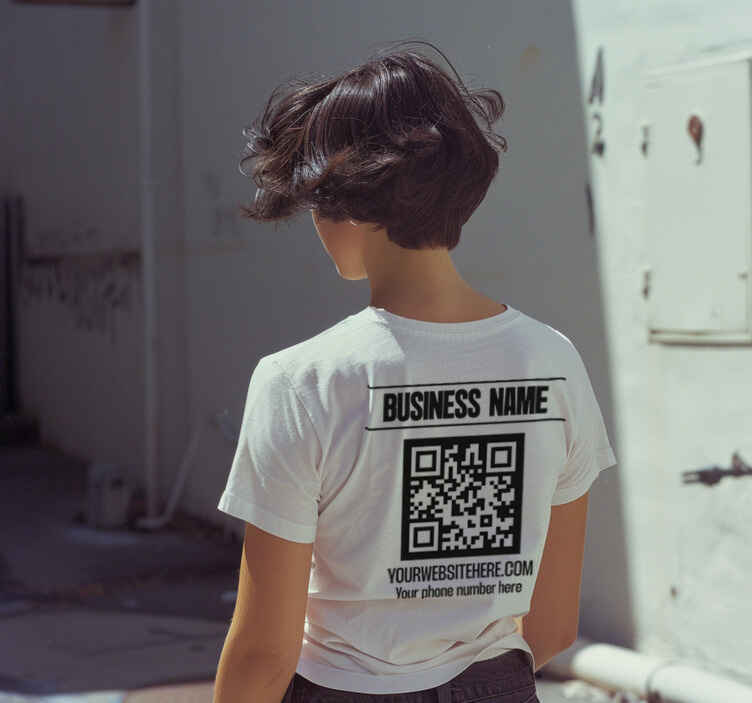 Virksomhedsnavn og qr-kode t shirt original