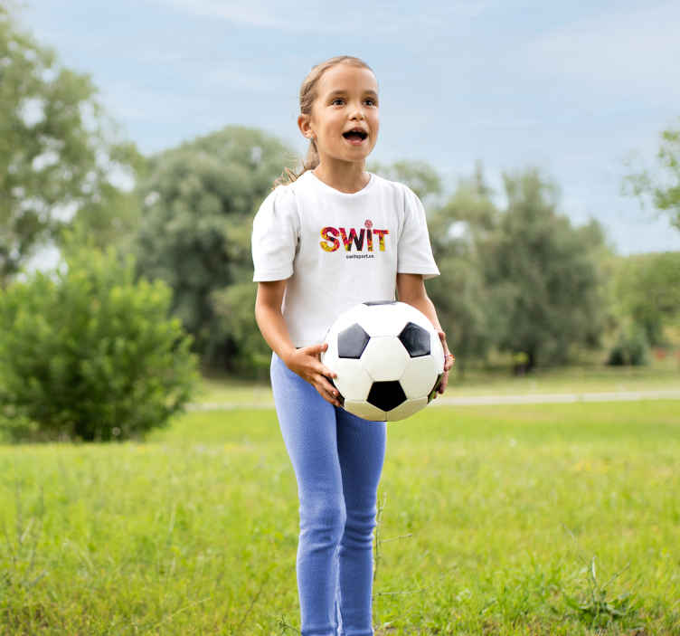 Camiseta SWIT logo Blanca - TenVinilo