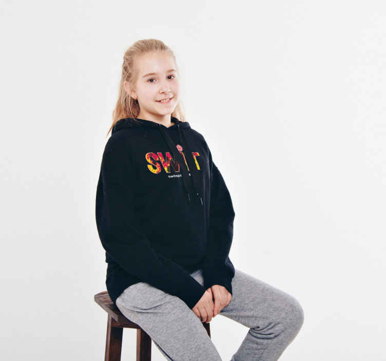 Sudadera SWIT logo negra - TenVinilo