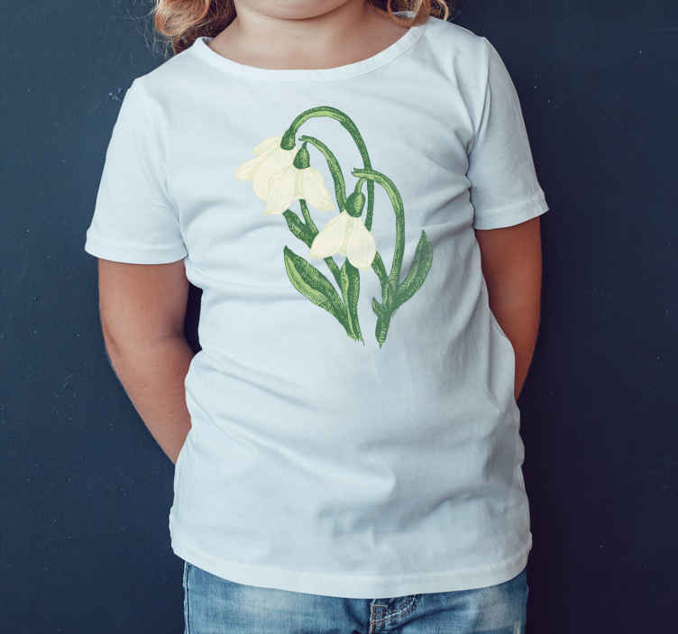 White spring flower t-shirt
