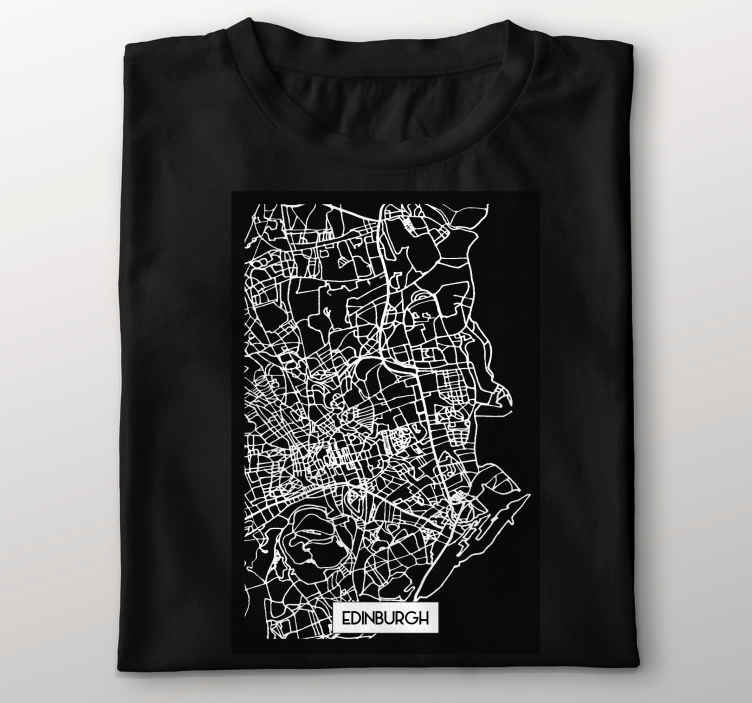 Edinburgh Topographic Map t-shirt - TenStickers