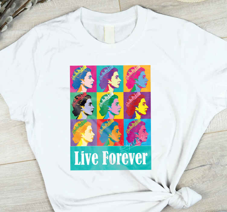 Live Forever Queen t-shirt - TenStickers