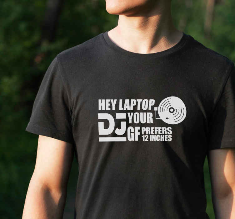 Laptop DJ t-shirt - TenStickers