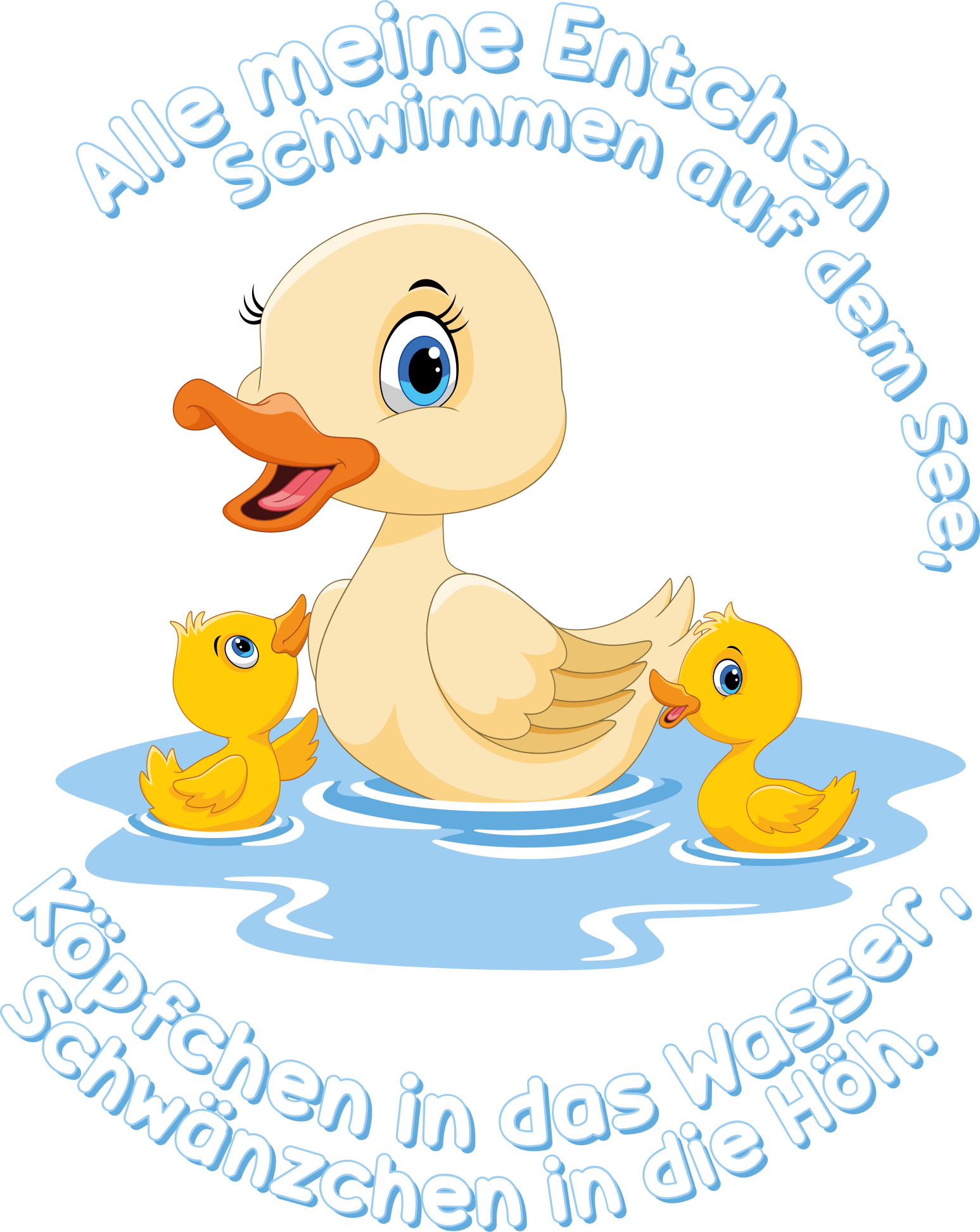 Kinder T Shirt Alle meine Entchen - TenStickers