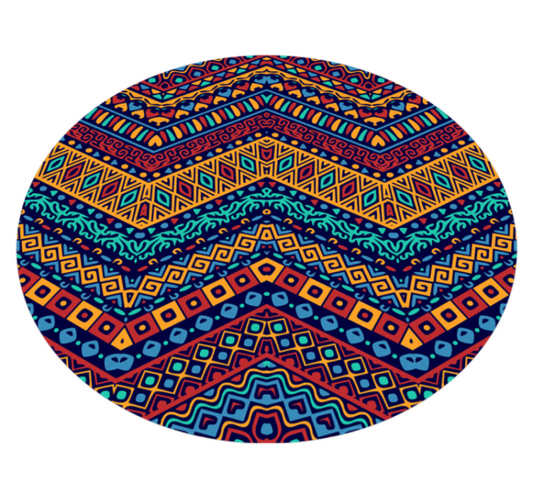 Circular Ethnic Pattern Overlay