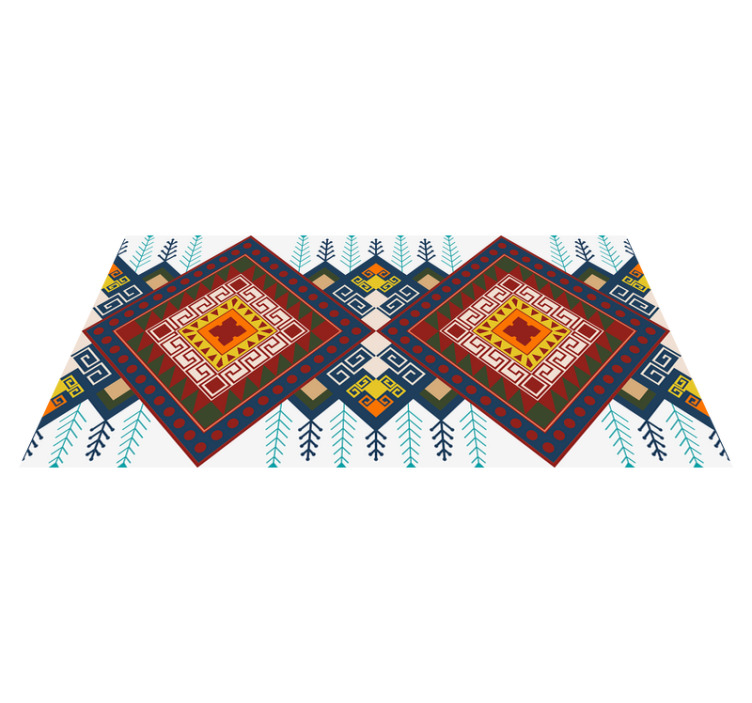 Geometric ethnic pattern mosaic vinyl flooring - TenStickers