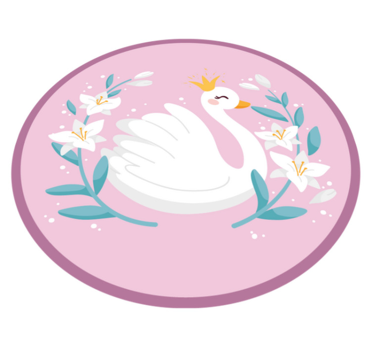 Swan Queen kids vinyl carpet - TenStickers