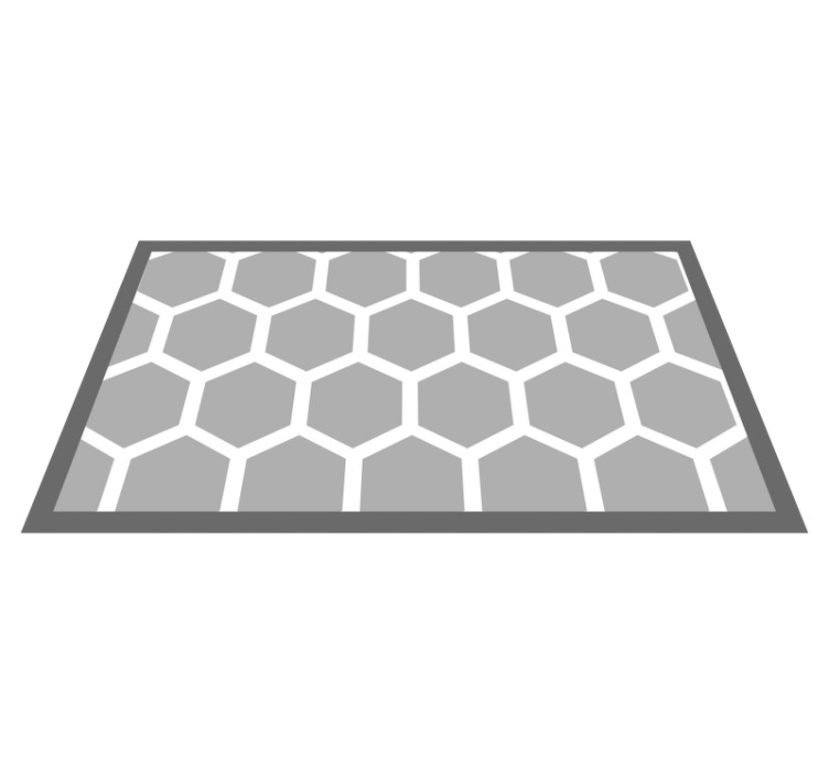 Tapete vinílico geométricas configuração hexagonal