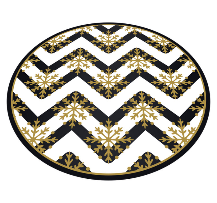 Alfombra vinílica navidad patrón de copo de nieve de chevron