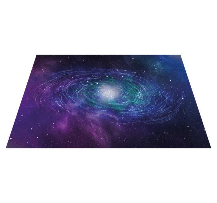 Galactic Swirl Pattern star vinyl rug