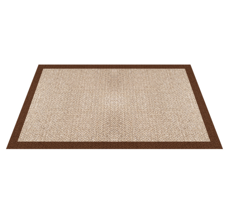 Rattan effect vinyl wood flooring rug - TenStickers