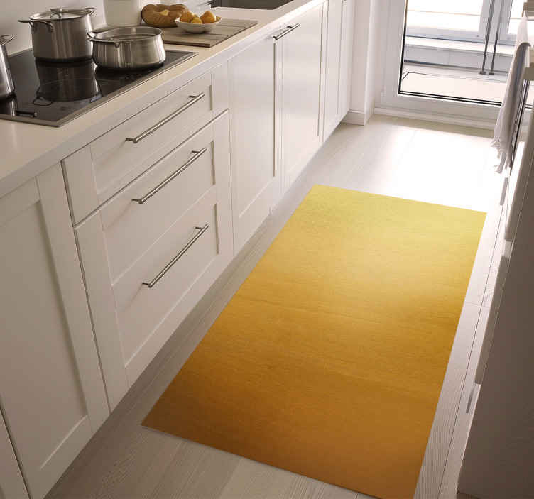 Ombré-effect vinyl tapijt geel