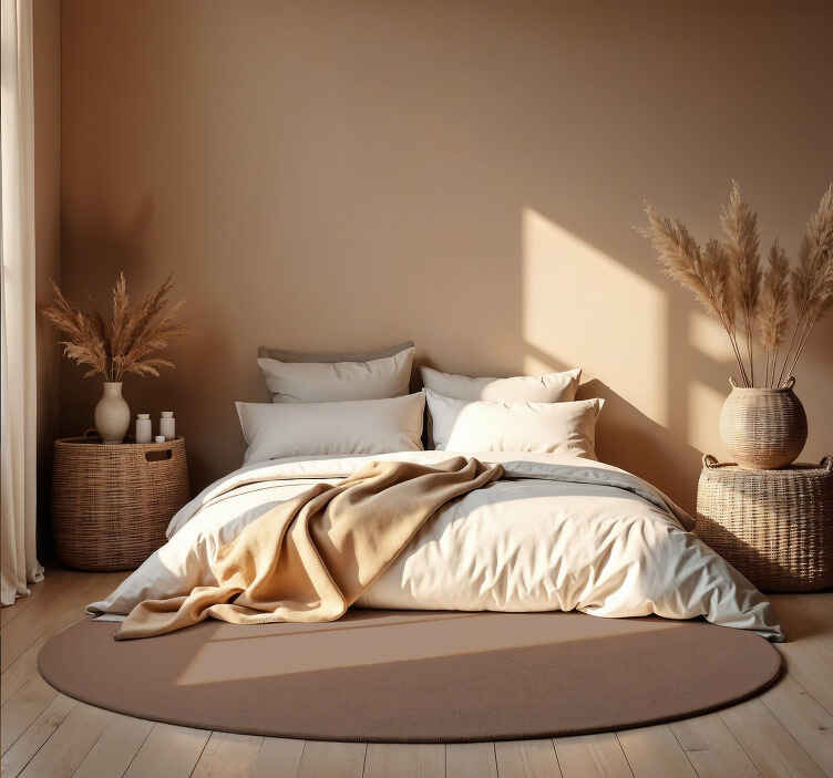 "Mocha Mousse" circular rug
