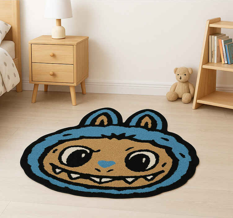Tapis vinyle autres tapis motif labubu bleu