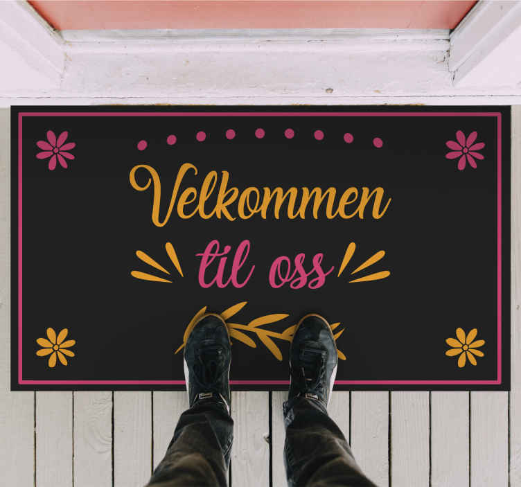 Velkommen til oss skreddersydde vinyl teppe - Tenstickers