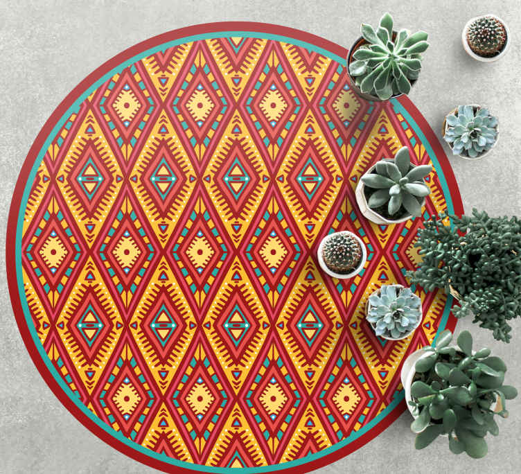 Geometric Tribal Element ethnic rug