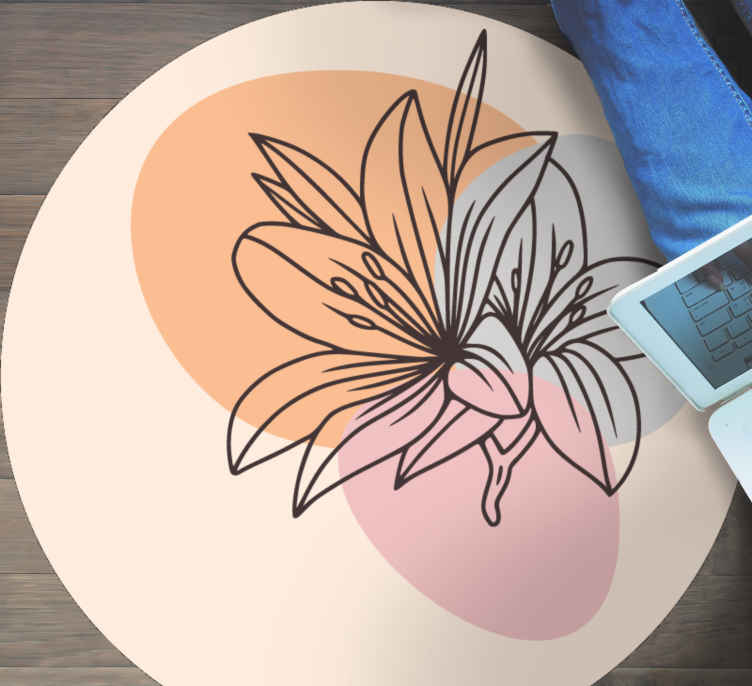 Lily Botanical Highlight floral vinyl rug