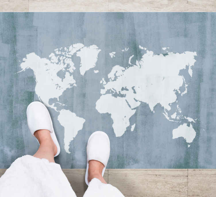 Tapete de mapa de vinil com textura de pedra azul claro - TenStickers
