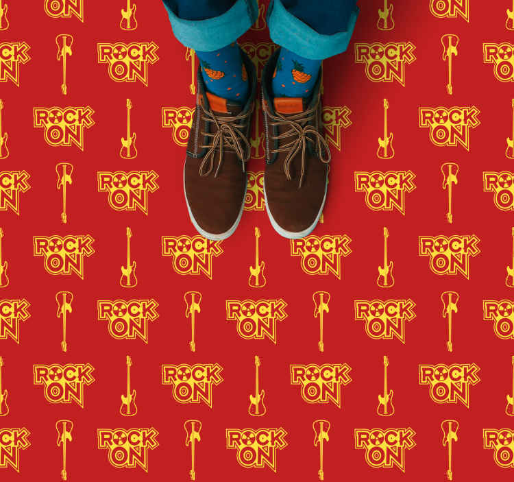 Vinyl Teppich Jugendzimmer rock auf muster