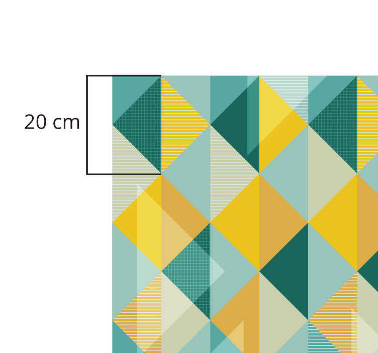 Tapis vinyle géométrique tableau de triangles géométriques
