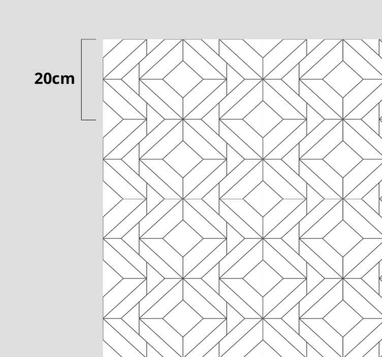 White japandi geometric pattern nordic style rugs - TenStickers