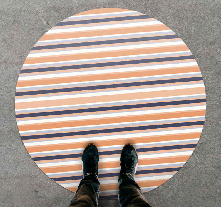 Tapete circular pastel listrado retro horizontal - TenStickers