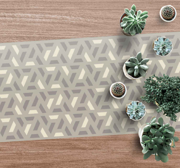 Abstract Herringbone geometric rug