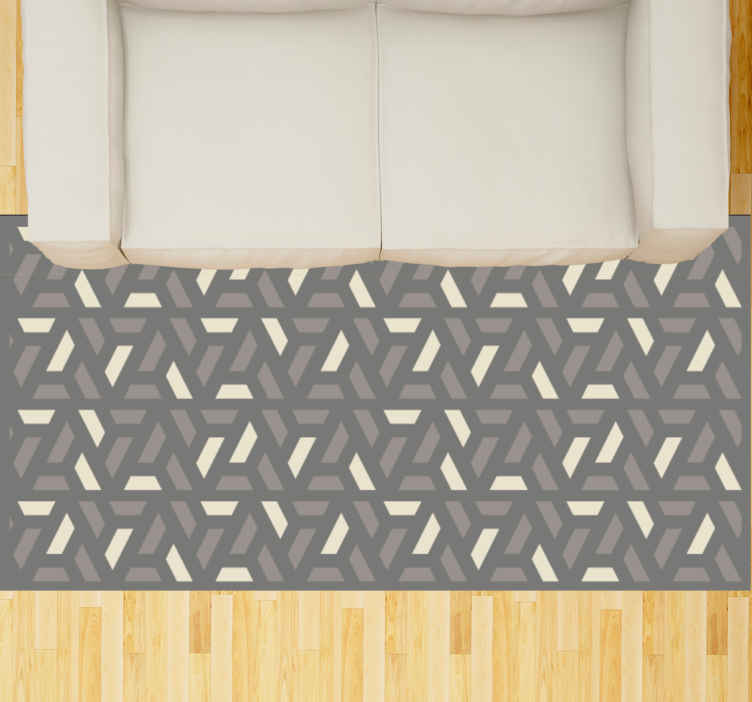 Interlocking Lattice geometric rug