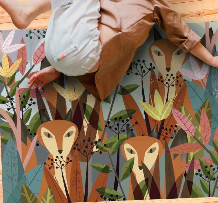 Tapete vinílico animais arte da fauna florestal