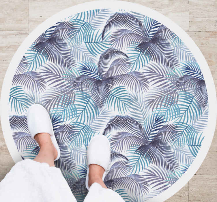 Palm Leaf Pattern floral rug