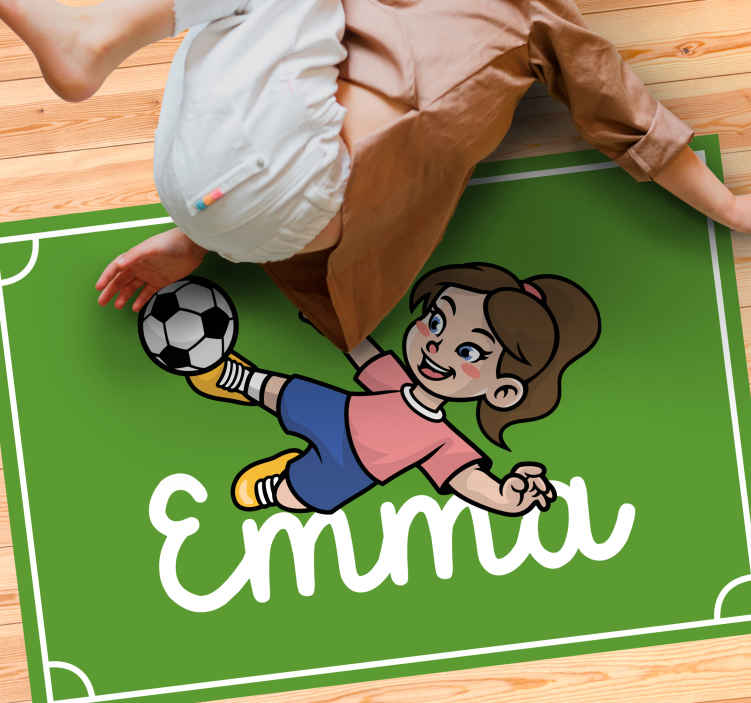 Soccer Field Theme custom floor mat