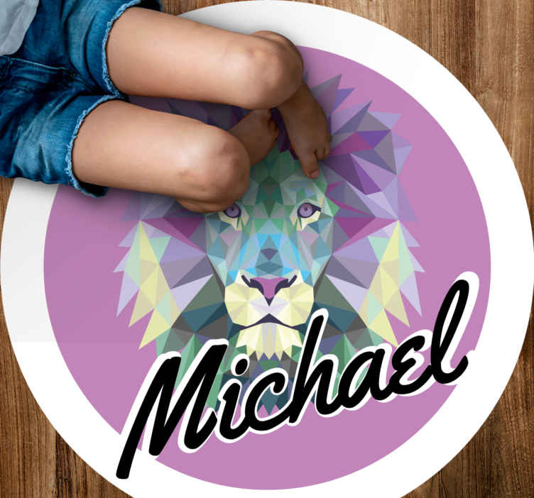 Customizable Lion custom floor mat