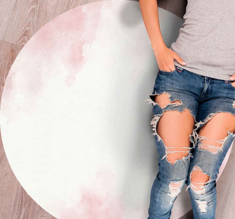 Cloud-Inspired Circular Design minimalistic rug