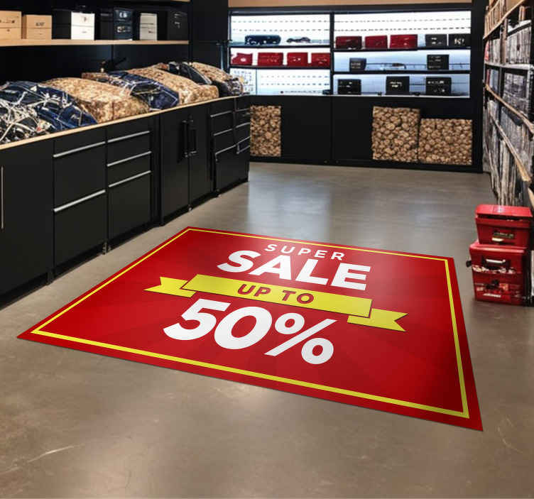 Personalized discount sale vinyl floor red carpet - TenStickers