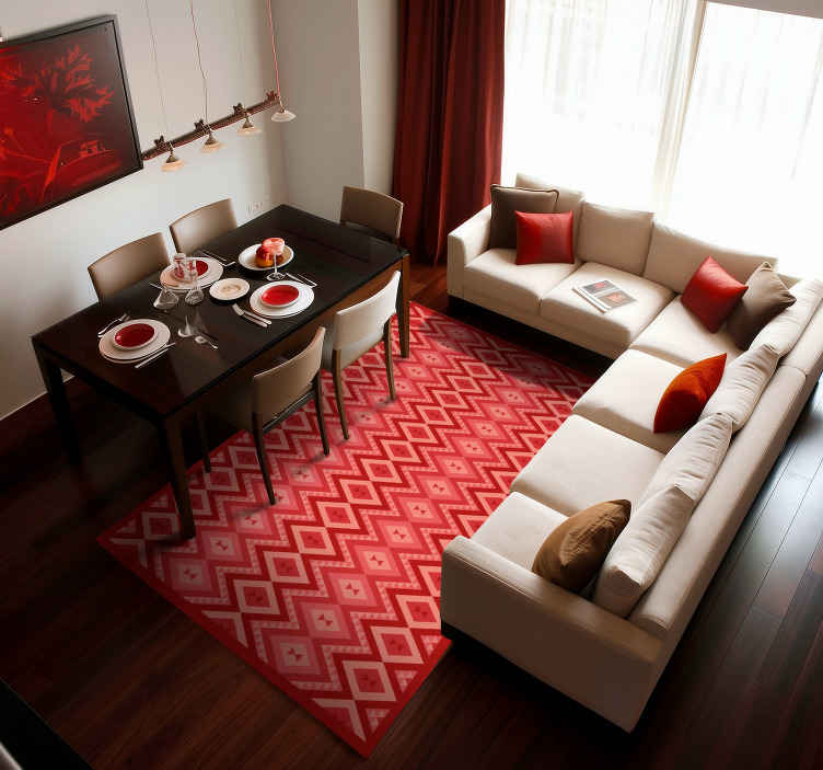 Ethnic vintage design red rug