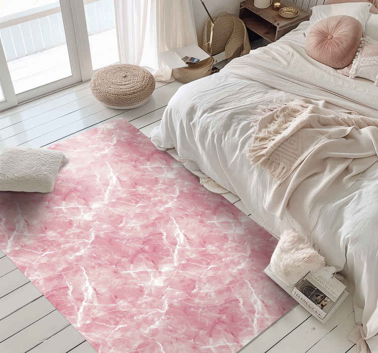 Pink pastel shade marble rug