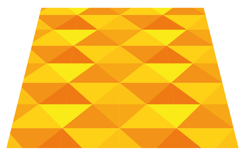 Tapis vinyle jaune conception de triangles géométriques