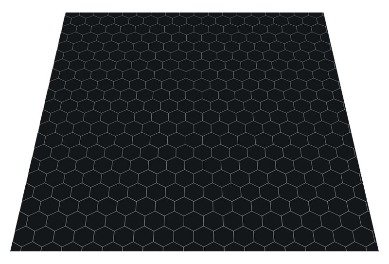 Tapete vinílico preto mosaico hexagonal