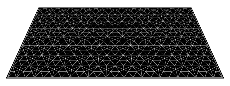 Lined star pattern black rug