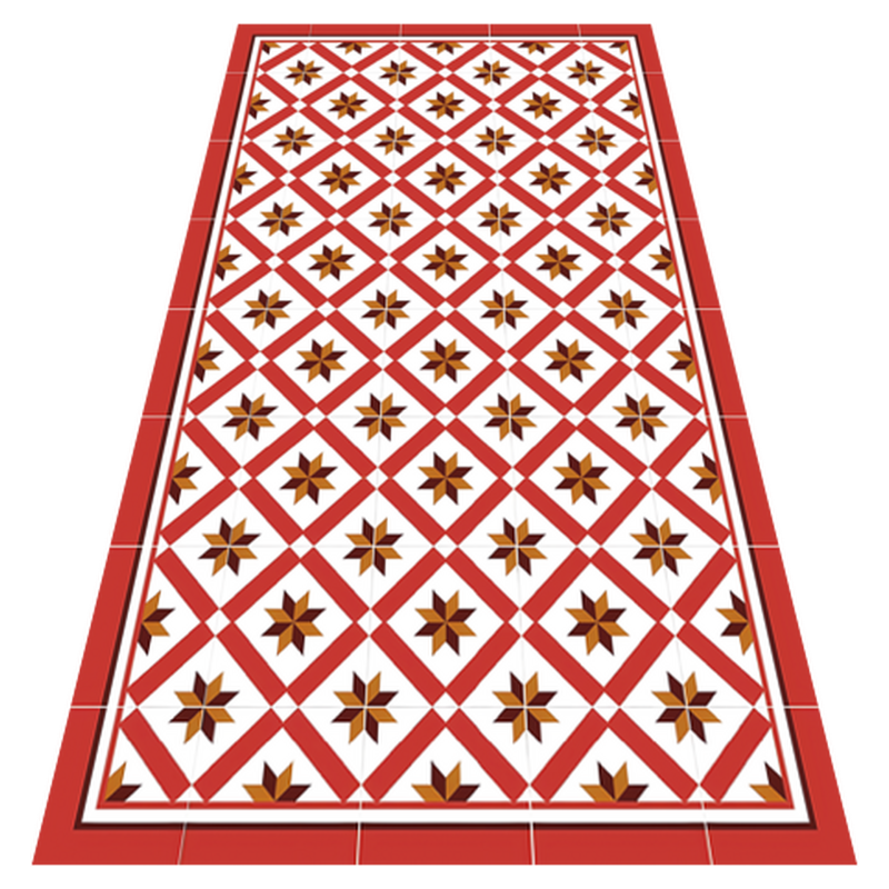 Hydraulic Red kitchen mat